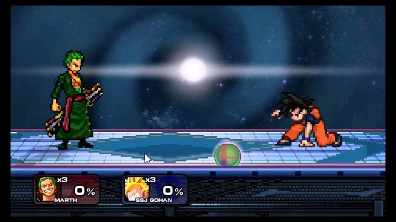 ssf2 mod Zoro TS + SSJ Gohan - YouTube