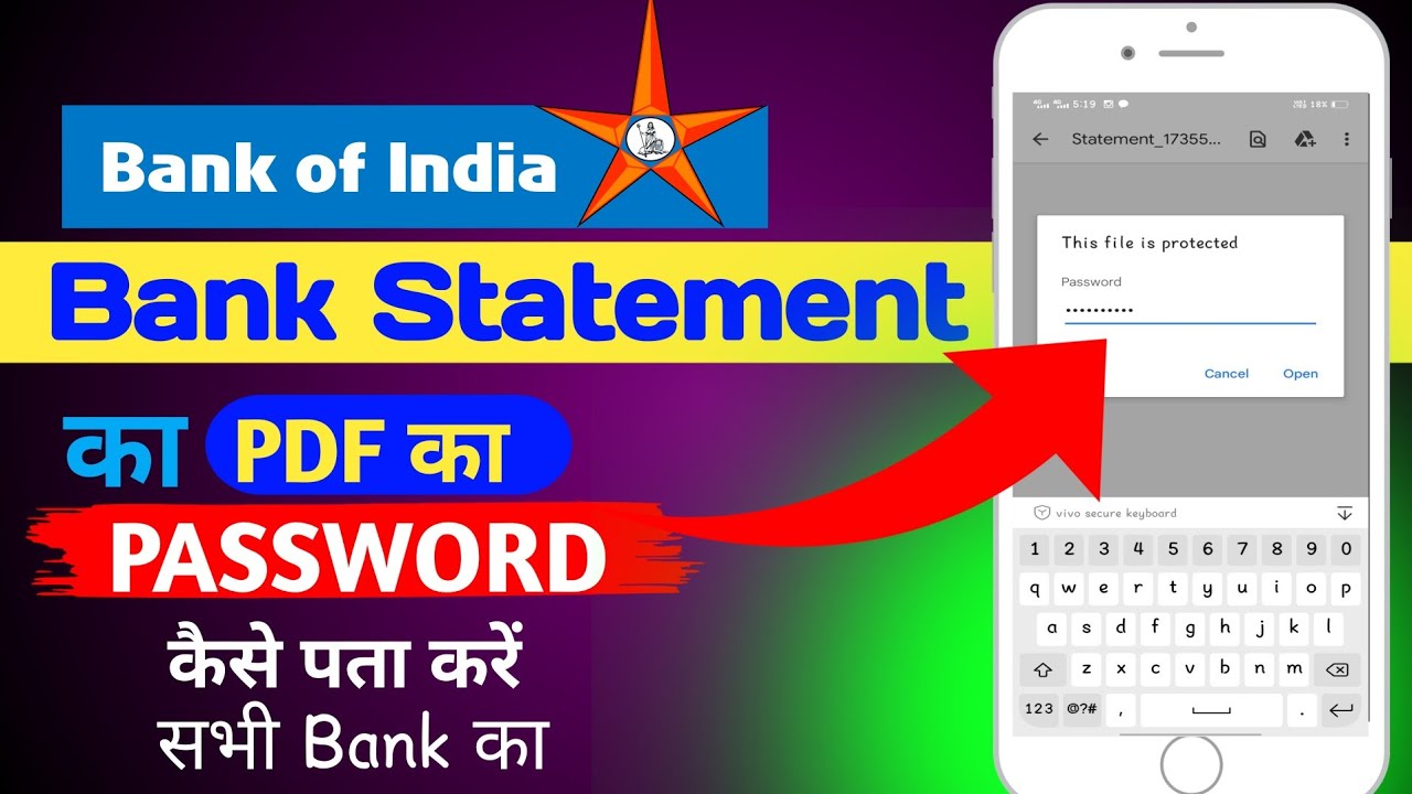 bank of india statement pdf password | how to open bank of india ...