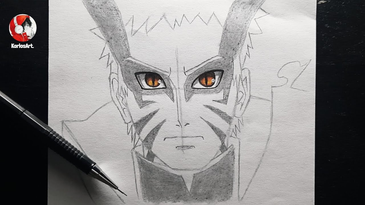 Cómo Dibujar A NARUTO MODO BARION | PASO A PASO FACIL A LAPIZ | how to ...