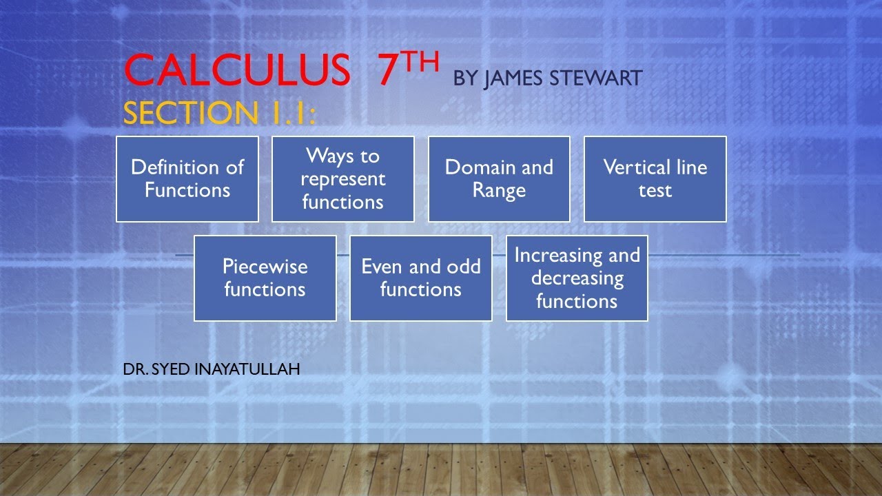 Calculus Sec 1.1, James Stewart 7th A complete explanation - YouTube