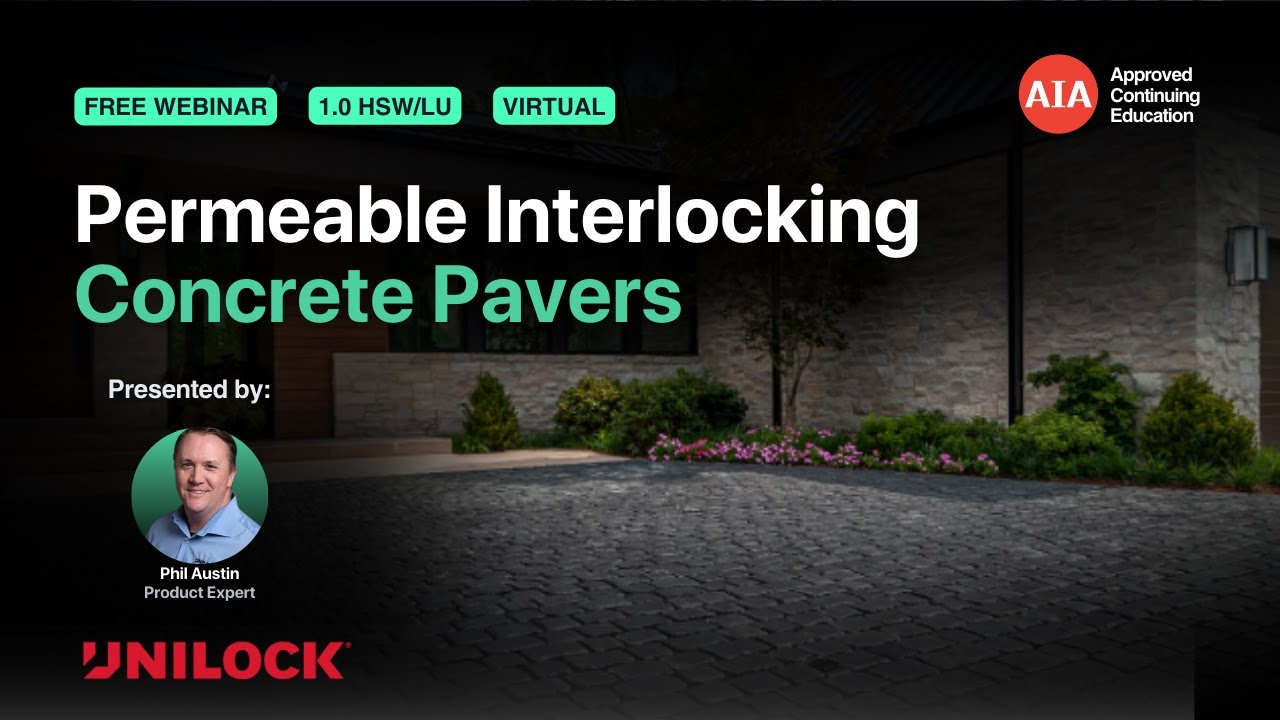 Permeable Interlocking Concrete Pavers [Webinar] - YouTube