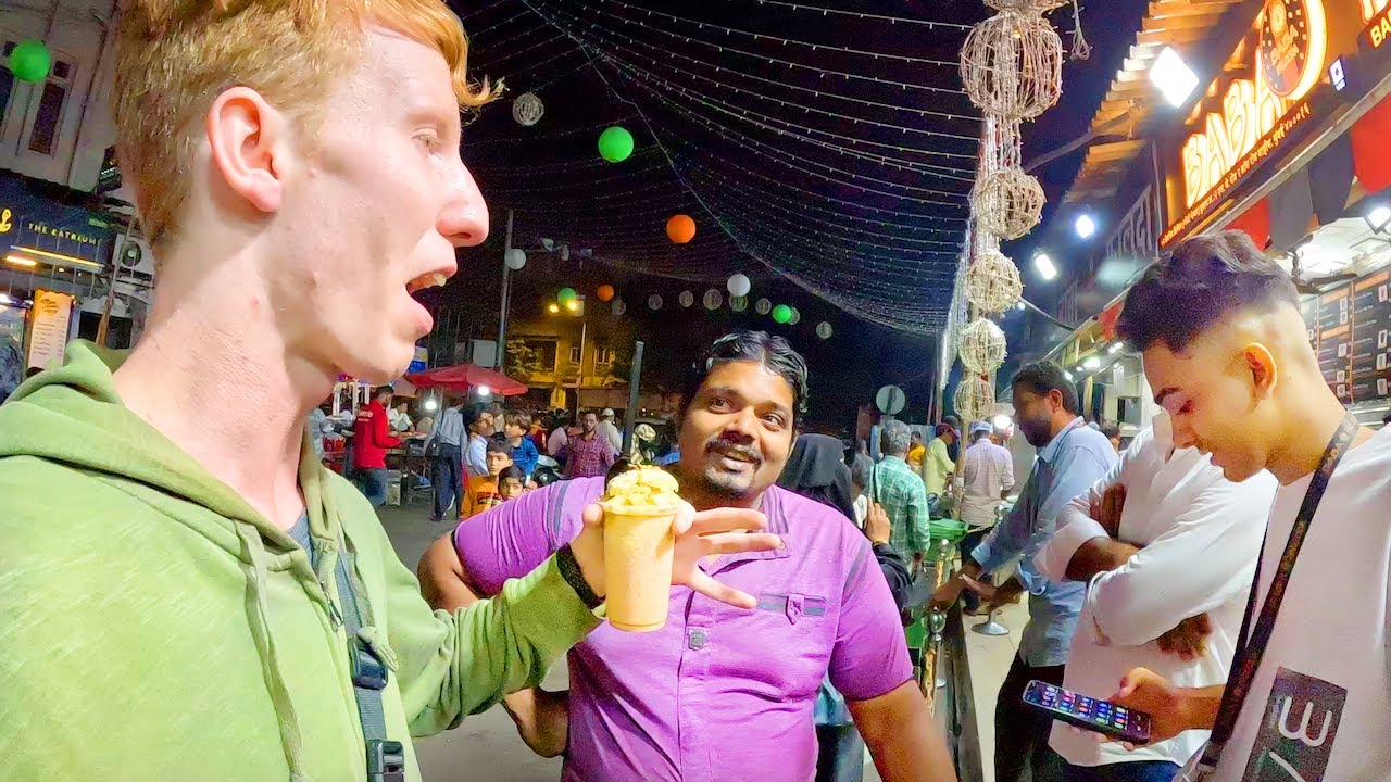 Joking with friendly Indians at Mumbai's most famous falooda shop 🇮🇳 ...