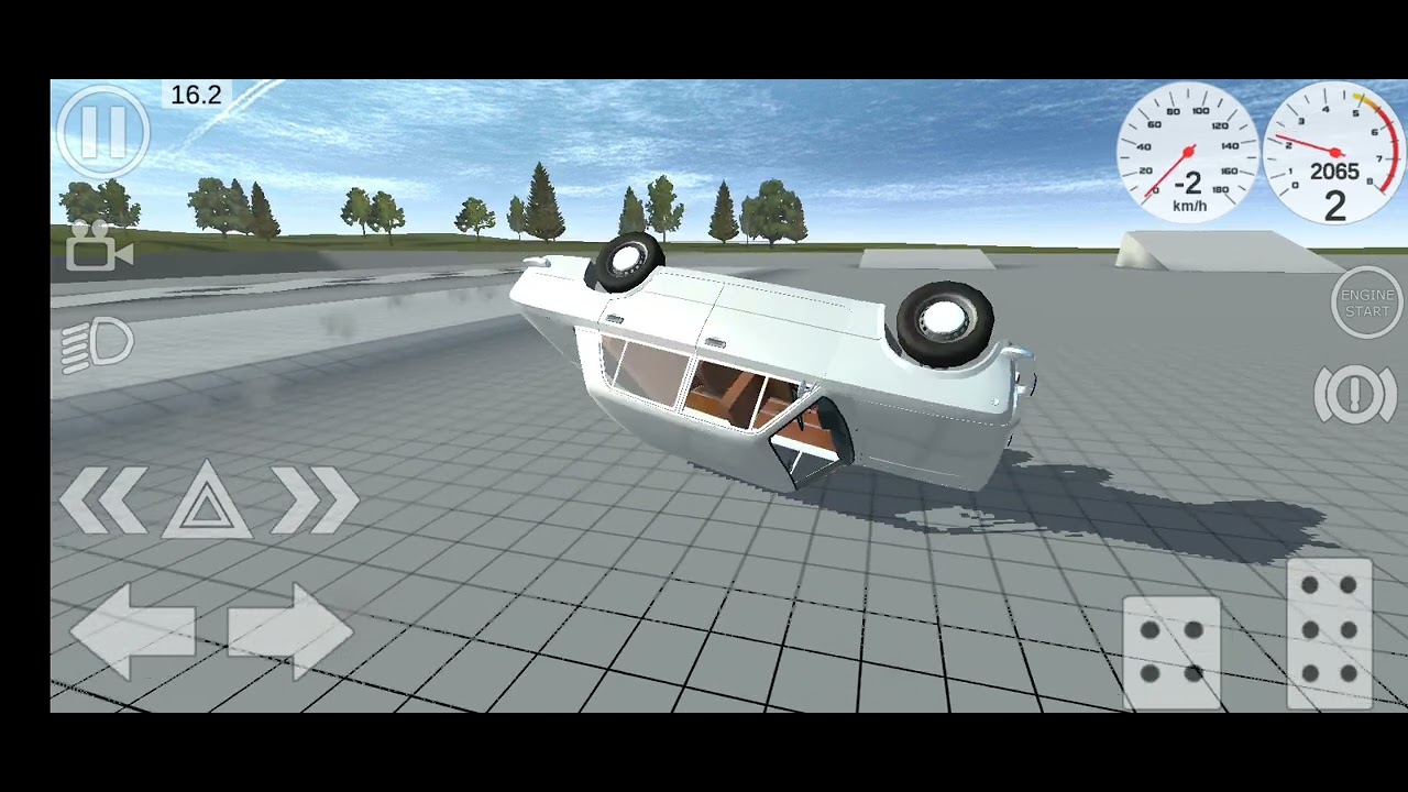 Simple Car Crash Physics Simulator Jump Crashes 24 - YouTube