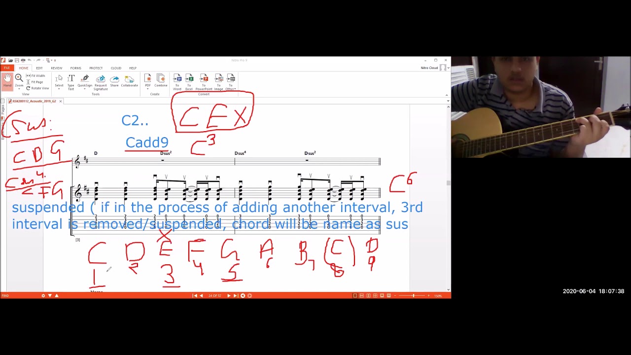 Chord construction theory with chord tones and adding color tones in an ...