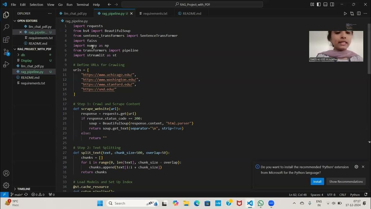 task 1 and task 2 RAG pipeline sithafal - YouTube