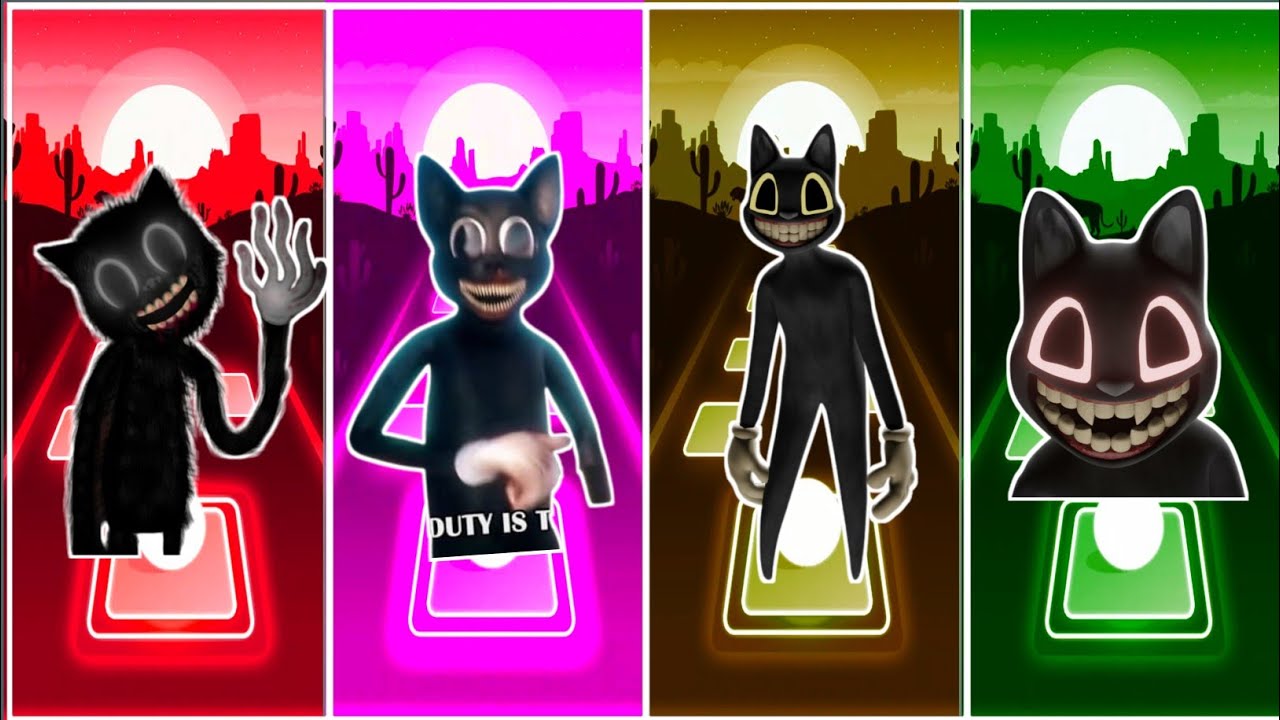 Cartoon cat vs Cartoon cat vs Cartoon cat vs Cartoon cat - Tiles Hop ...