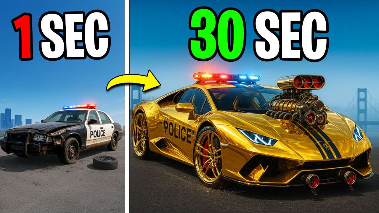 Every 30 seconds my police car gets faster on GTA 5 - YouTube