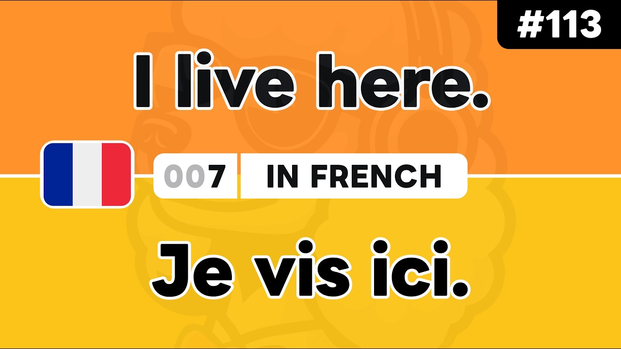 Learn ‘Subject + [to live] ~’ in French 🇫🇷 Daily Beginner Phrases (Ep ...