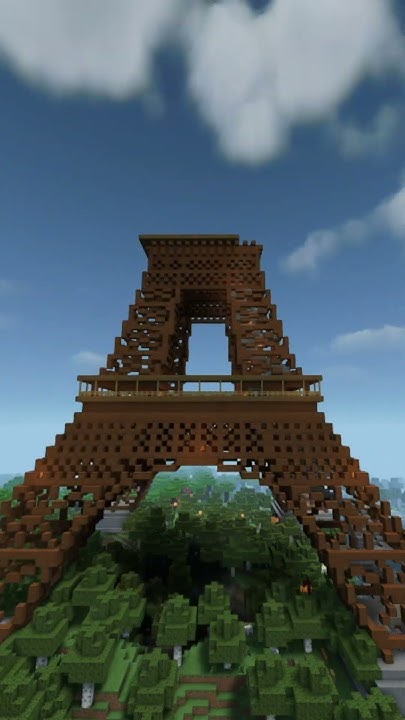 Minecraft AI build Eiffel Tower - YouTube