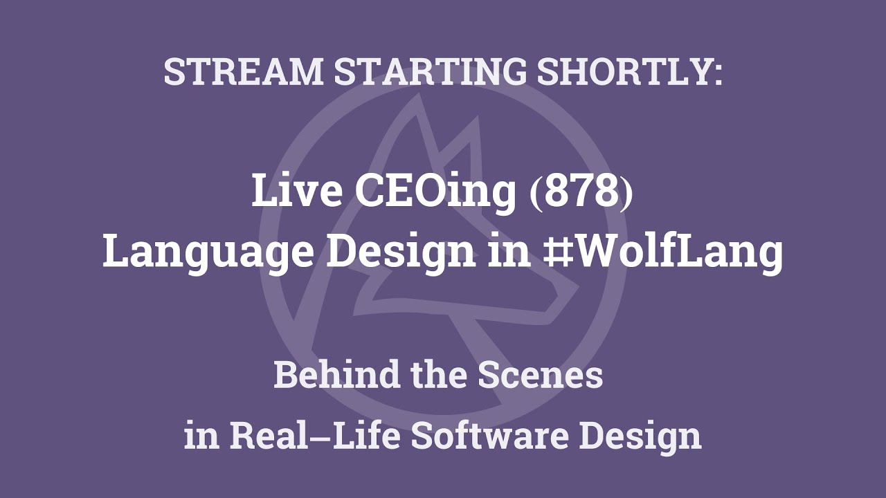 Live CEOing Ep 878: Language Design in Wolfram Language [ChartStyle] - YouTube