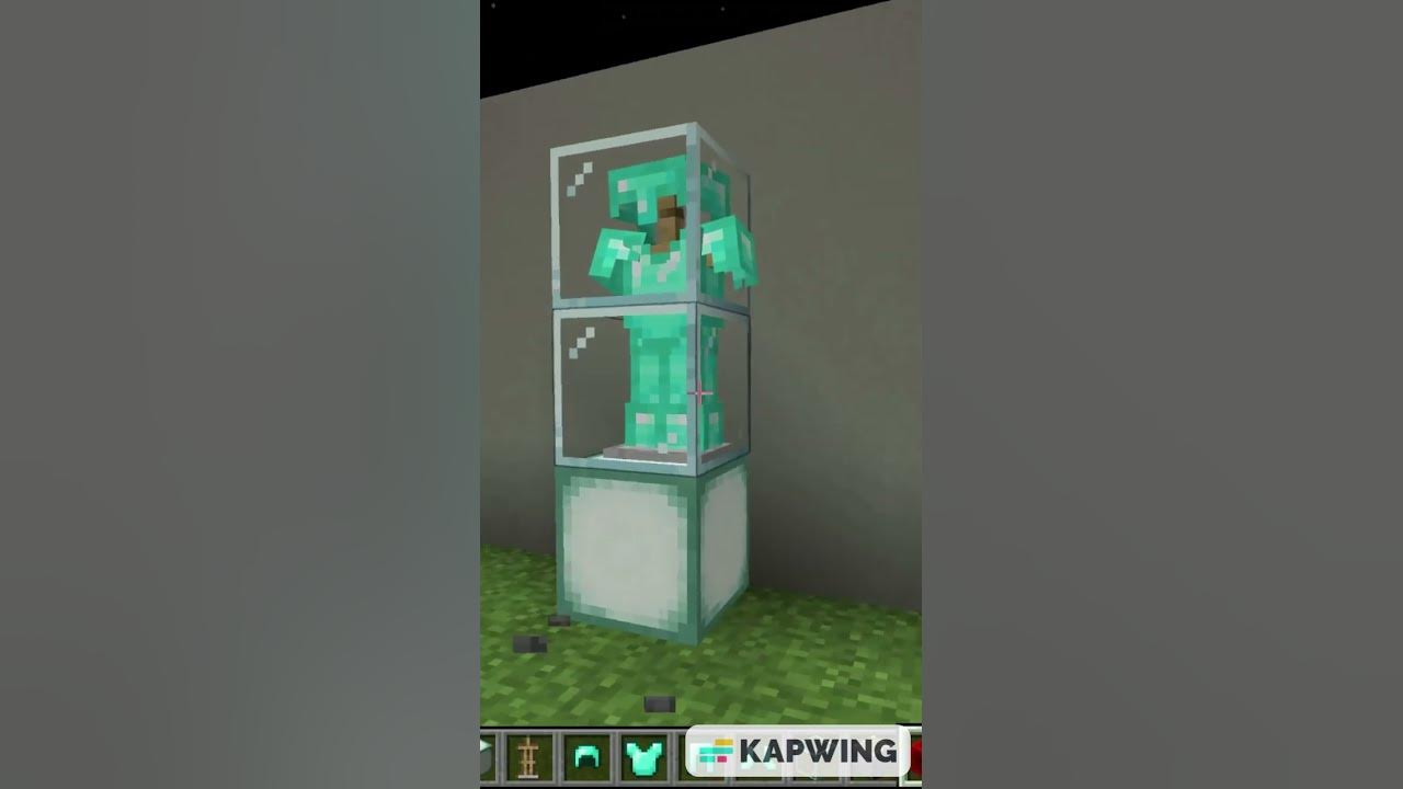 MINECRAFT | How to Make a Glass Armor Stand Display Case! - YouTube