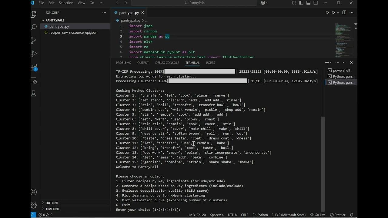 Demo Video of PantryPal – Final Project – UCSD COGS 188: AI Algorithms - YouTube