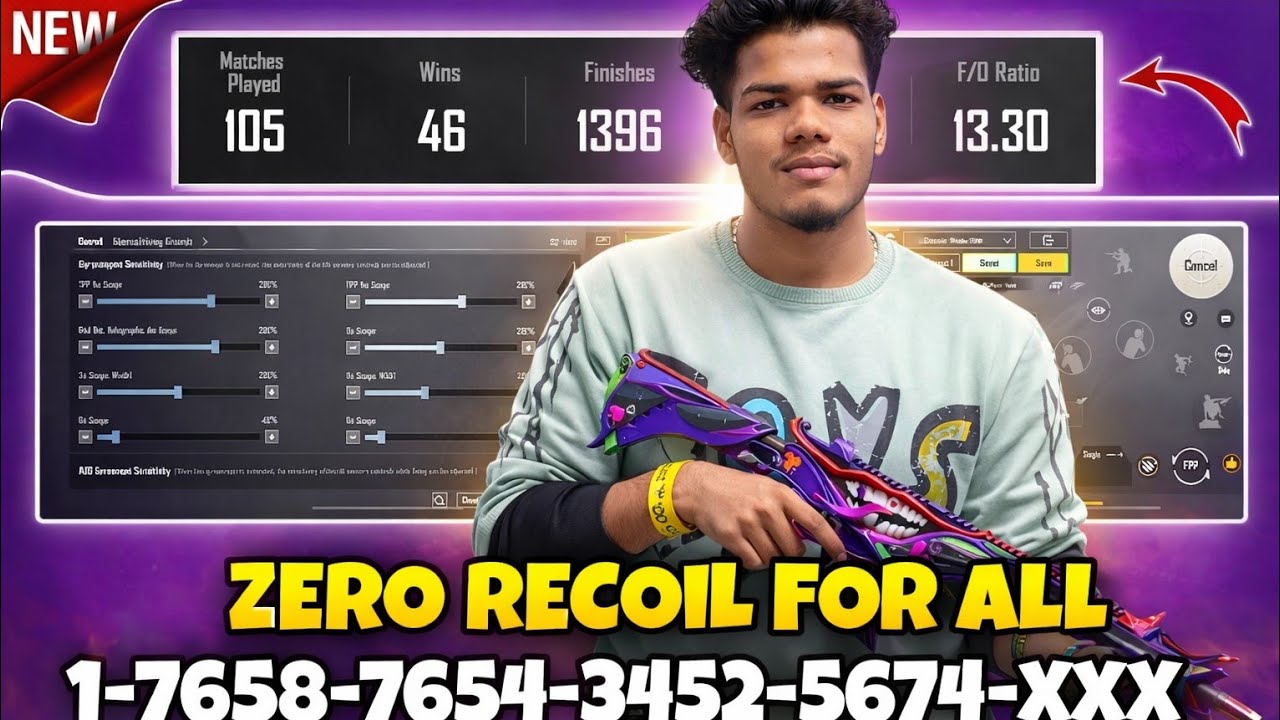 Zero Recoil Sensitivity: A Pro Player's Secret#bgmi - YouTube
