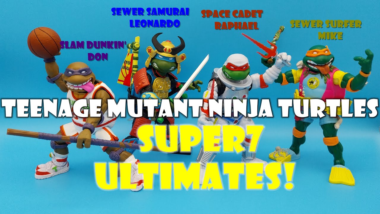 SUPER7 TMNT ULTIMATES! Slam Dunkin' Don Surfer Mike Samurai Leonardo ...
