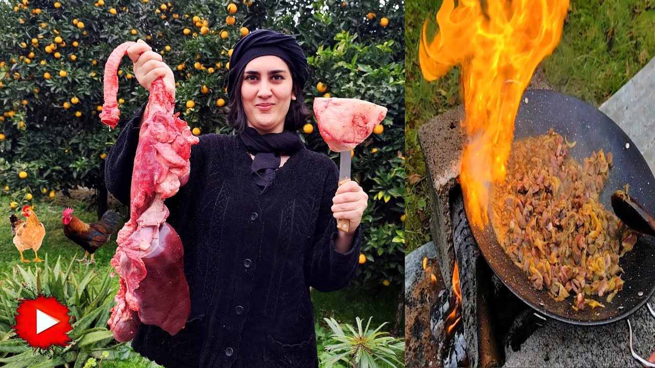 "Village Cook on Fire 🔥 | Liver, Heart & Gizzard in Real Village Life ...