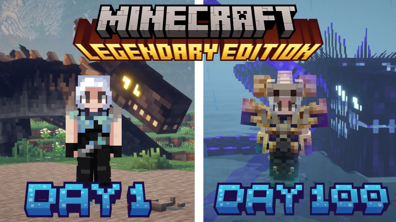 I Spent 100 Days in LEGENDARY Minecraft (Minecraft Legendary Edition ...