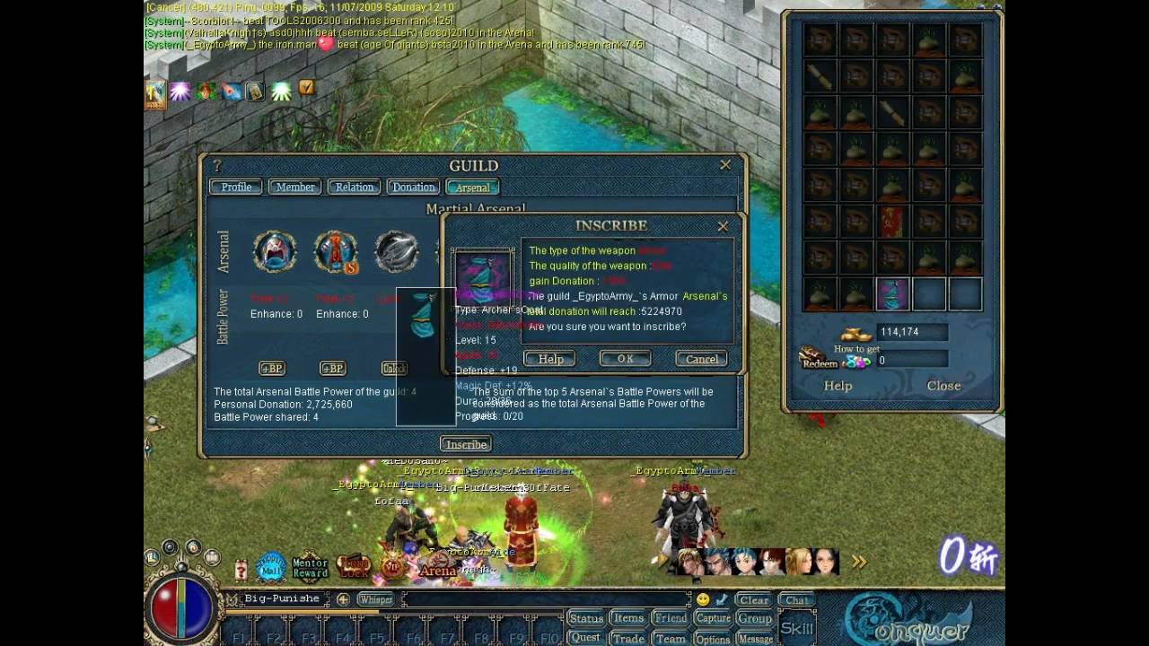 Inscribing an Item in Conquer Online - YouTube