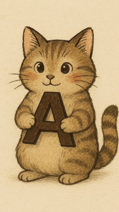 [Monarch English] Cat Card Alphabet test (A-F)_uppercase_capital letter ...