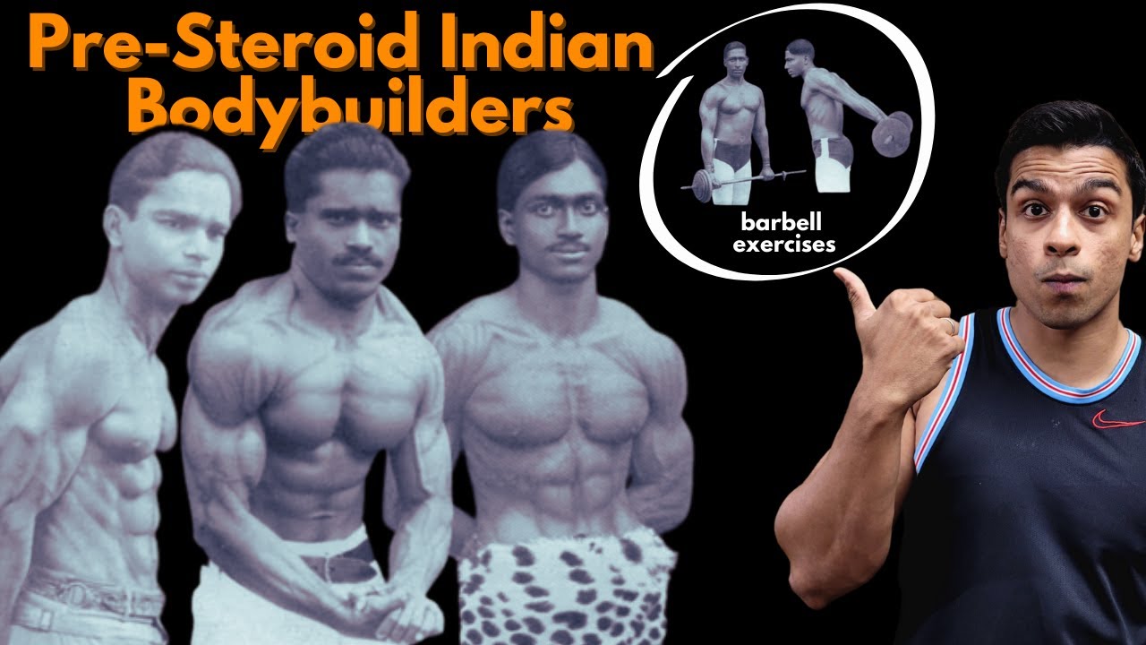 Pre-Steroid Indian Bodybuilders Barbell Exercises & Muscle Control ...