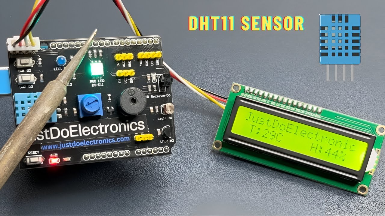 DHT11 Sensor with Arduino | Easy Arduino Temperature & Humidity Project ...
