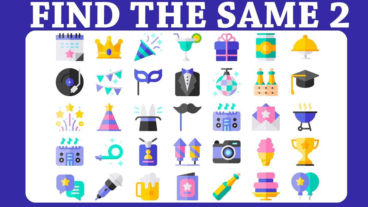 Can You Guess & Find the 2 Same Emojis ! Find the Emoji Challenge ...