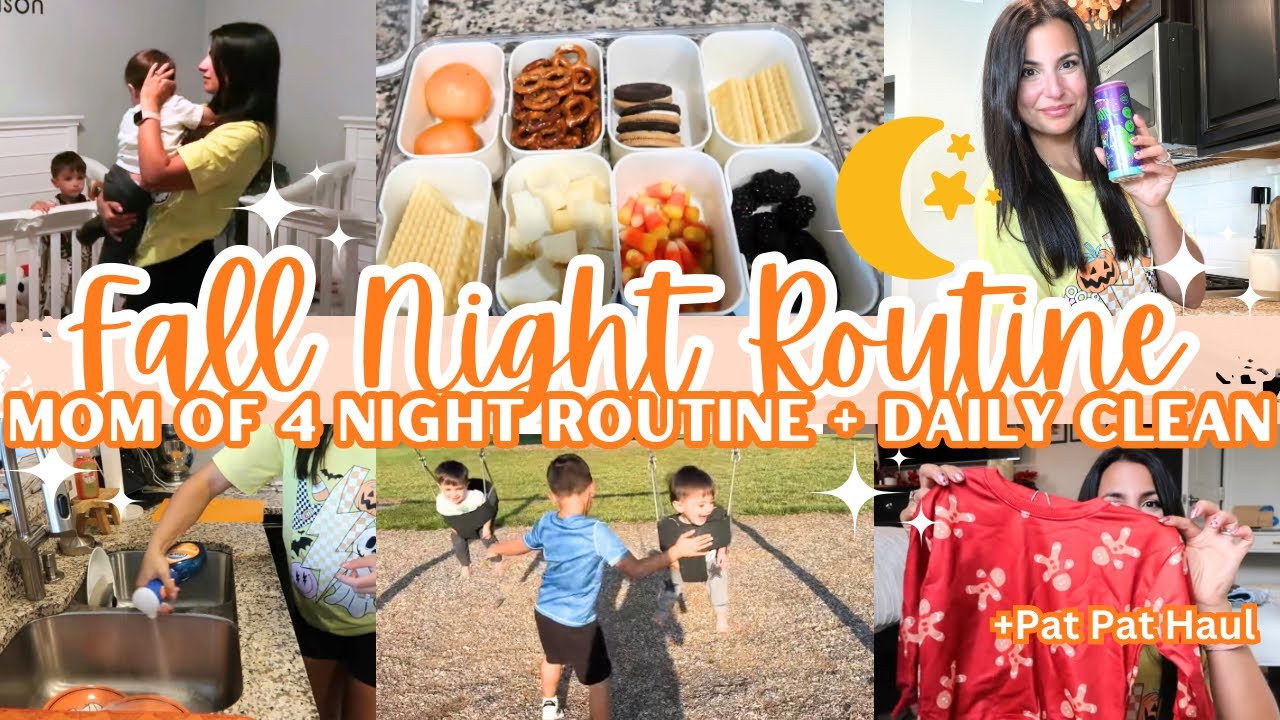 MOM OF 4 FALL 2024 NIGHT ROUTINE | MOM LIFE GET IT ALL DONE + CLEAN ...