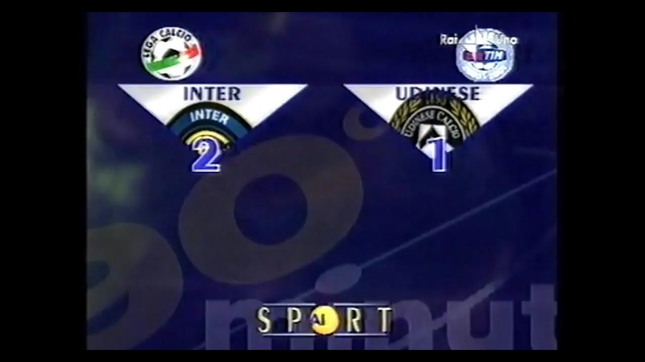 2000-01 (20^ - 25-02-2001) INTER-Udinese 2-1 [R.C.Sosa,Blanc,Ferrante] Servizio 90°Minuto Rai1 ...