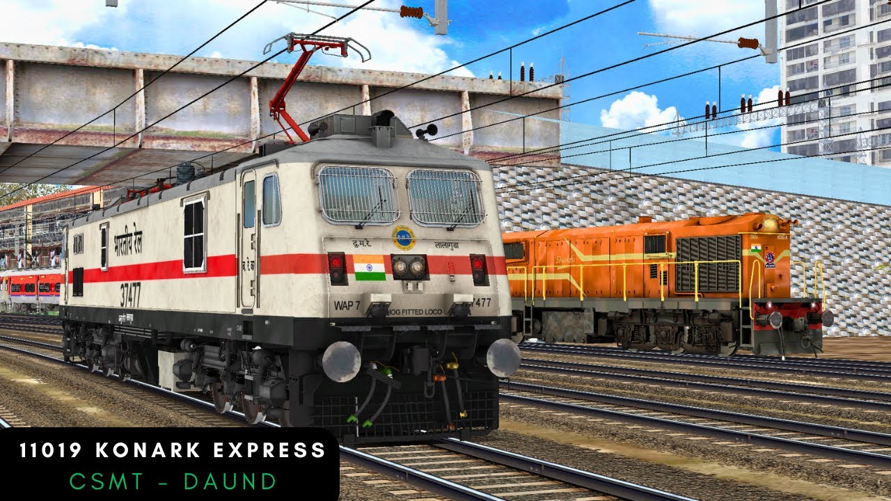 CSMT to Pune in 11019 Konark Express | Indian Train Simulator | MSTS ...