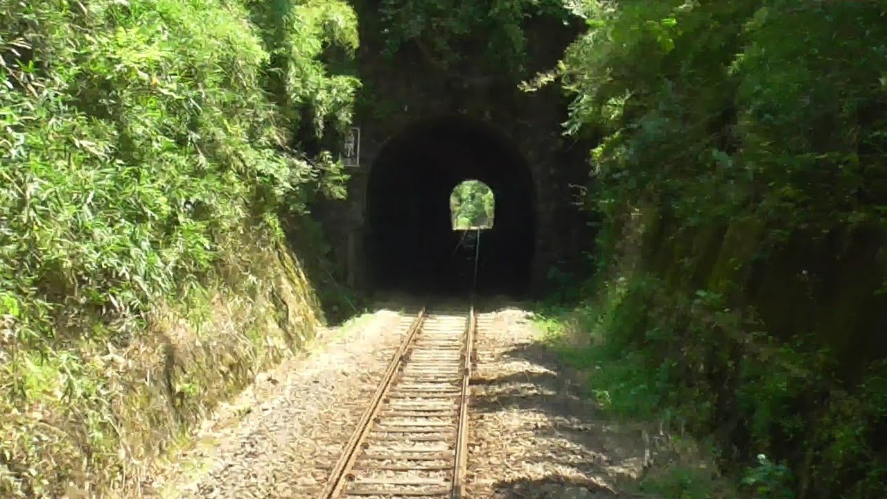 Scenery from the front window of JR Kansai Main Line diesel train（from ...