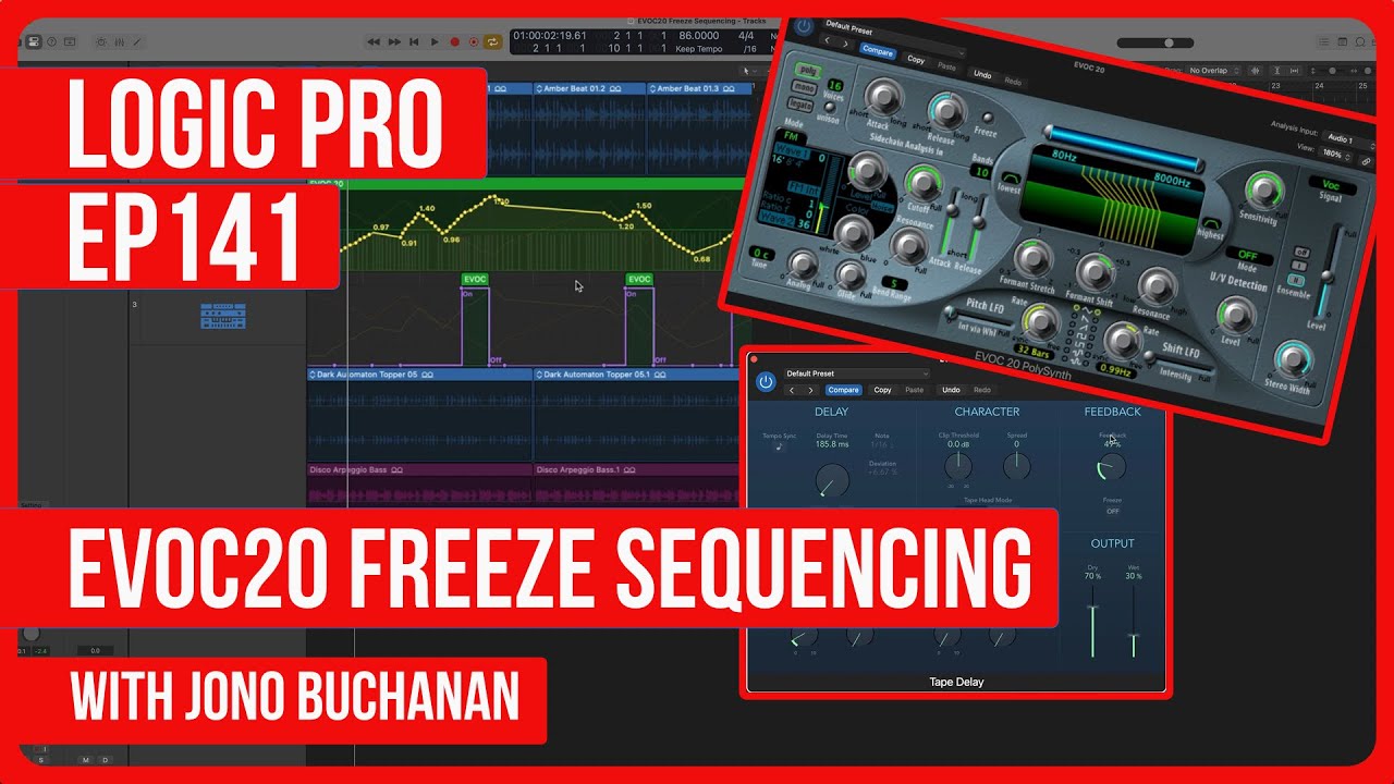 Logic Pro: EVOC20 Freeze Sequencing - YouTube
