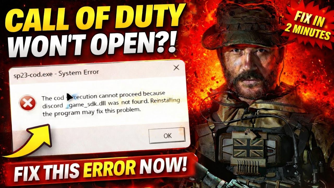 Call of Duty Modern warfare 3(the code execution cannot proceed because ...