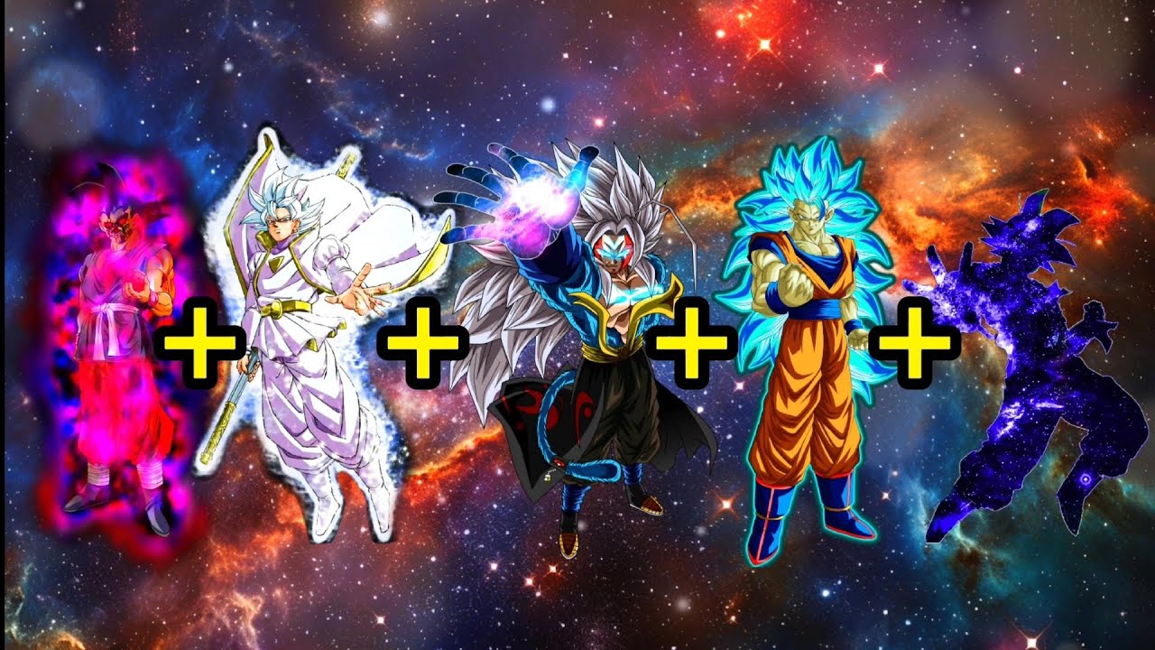 Terror Goku+Grand Omni King Goku+Ultra Goku Ultimate+SSJ3 UB Goku ...