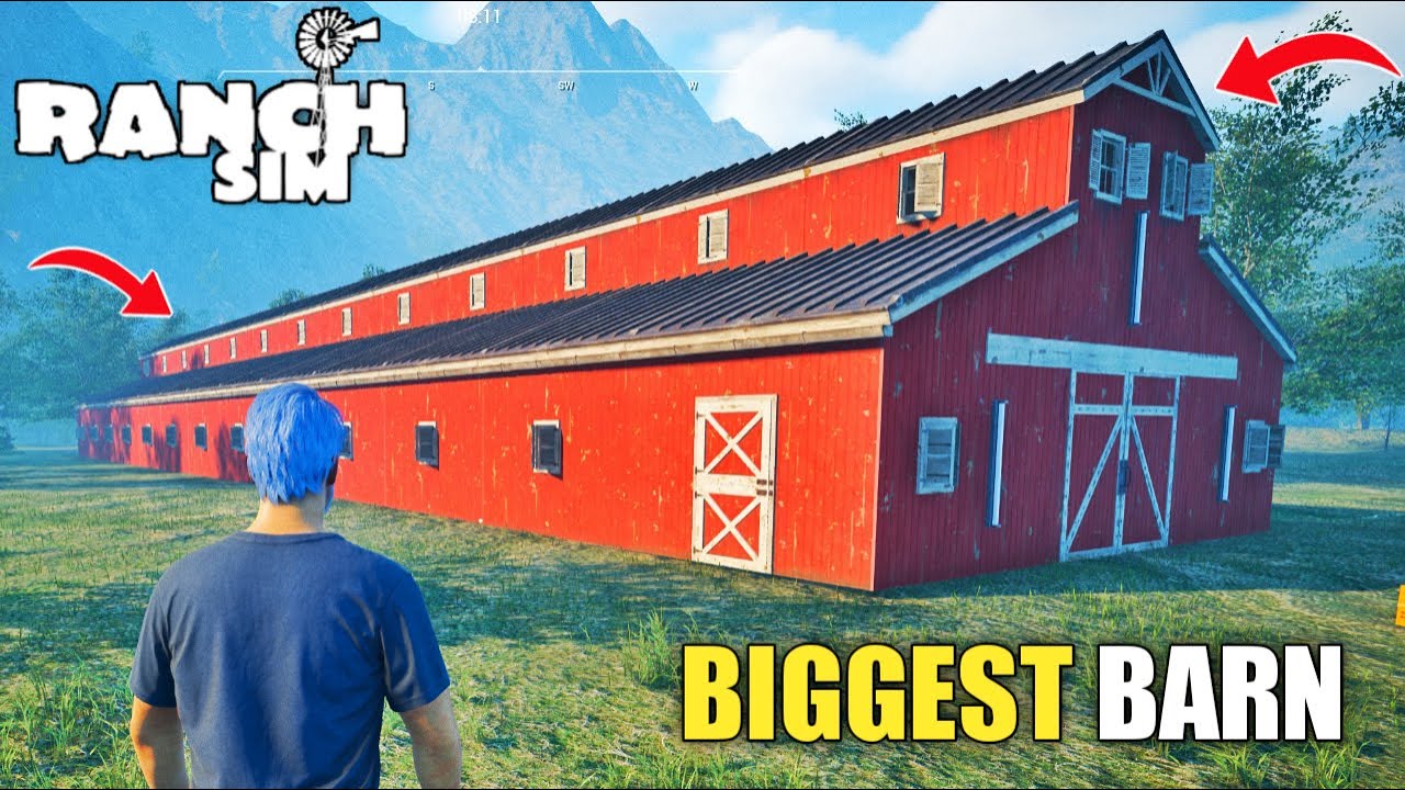 Making Biggest Barn House In Ranch Simulator 10 Bb Gaming Youtube