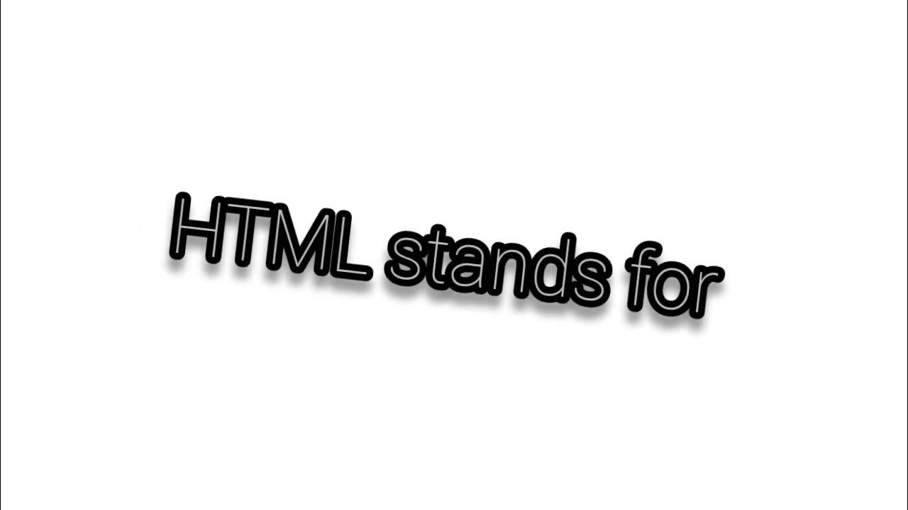Html Basics Youtube