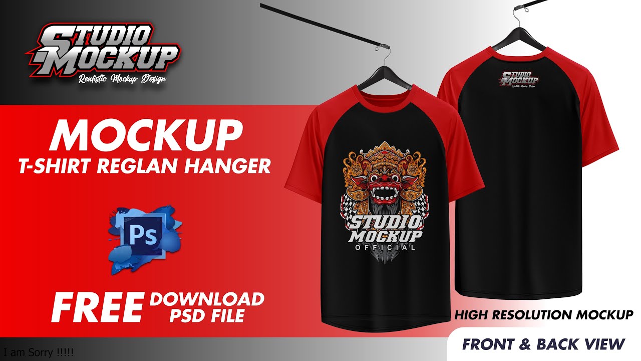 Mockup Reglan Tshirt | Free Download Mockup | Tshirt Mockup PSD - YouTube