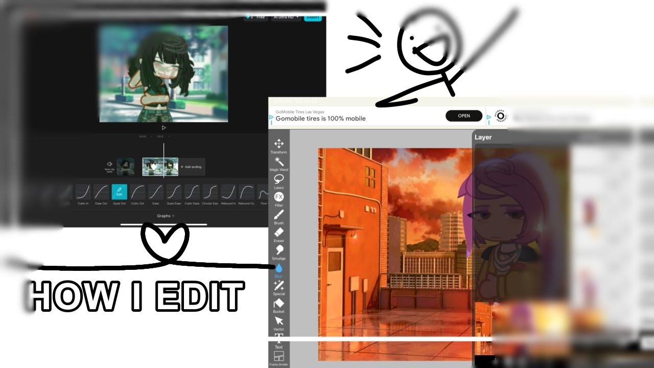 Little editing tutorial for those who need it ️😛 #gacha #ibispaintx # ...