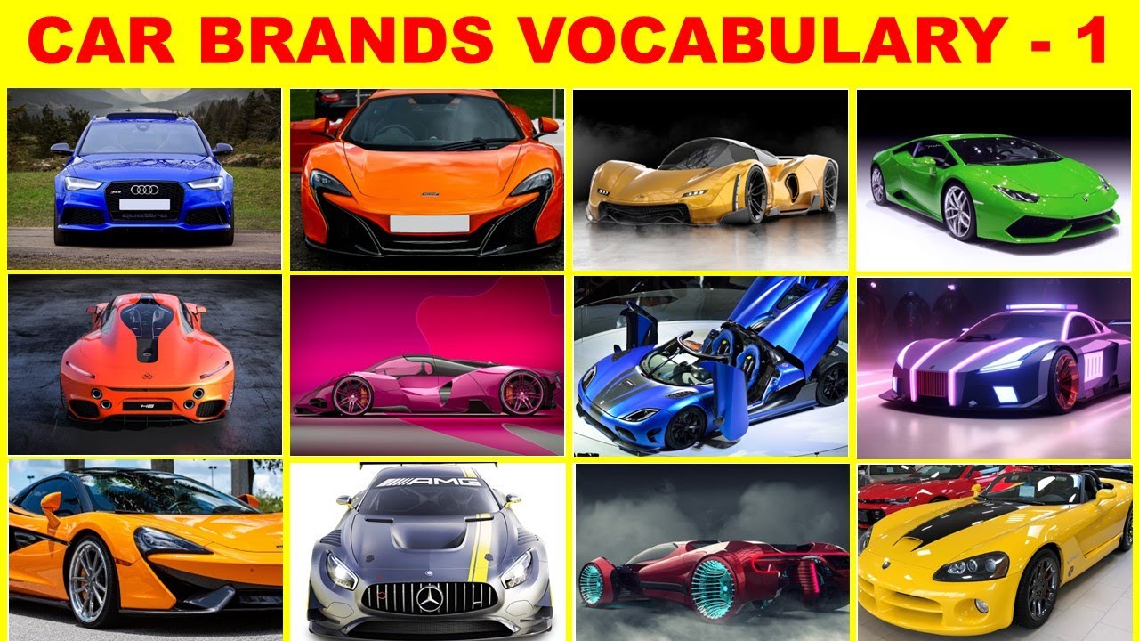 Car Brand Vocabulary Part-1| Car Brands | Car Model | Alphabet with ...