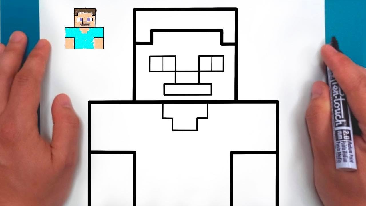 Cum Il Desenez Pe Steve Din Minecraft Usor De Desenat Si Colorat Pas Cu Pas 🧊 How To Draw Steve
