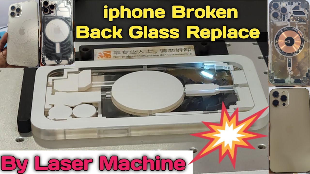 iphone back glass restoration || How to change backpanel laser machine ...
