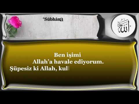 Ben işimi Allah'a havale ediyorum