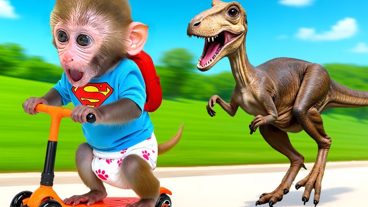 Monkey Baby Bon Bon with the duckling go to the bathroom and discover a ...