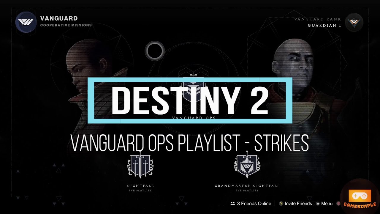Destiny 2 Lightfall || Vanguard Ops Playlist - Strikes || Levelling Up ...
