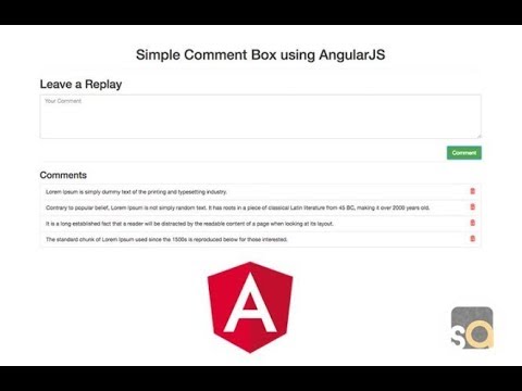 Simple Comment Box using AngularJS - YouTube