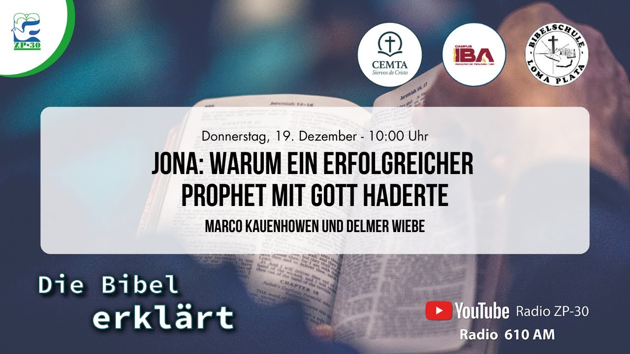 Jona: Warum ein erfolgreicher Prophet mit Gott haderte I Die Bibel ...