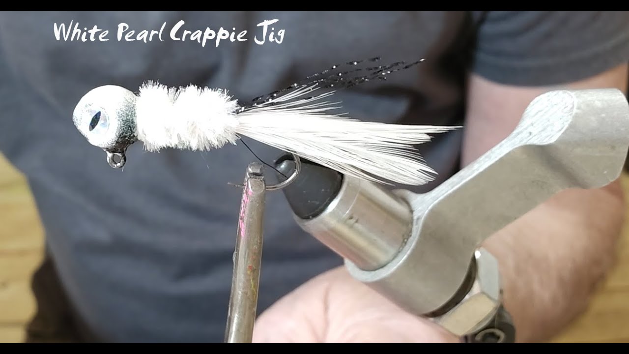 White Pearl Minnow Crappie Jig - YouTube