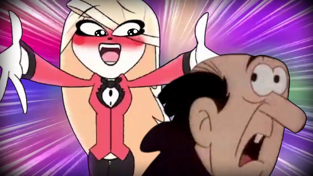 Gargamel being chased by Charlie Morningstar [Verbalase / Hazbin Hotel ...