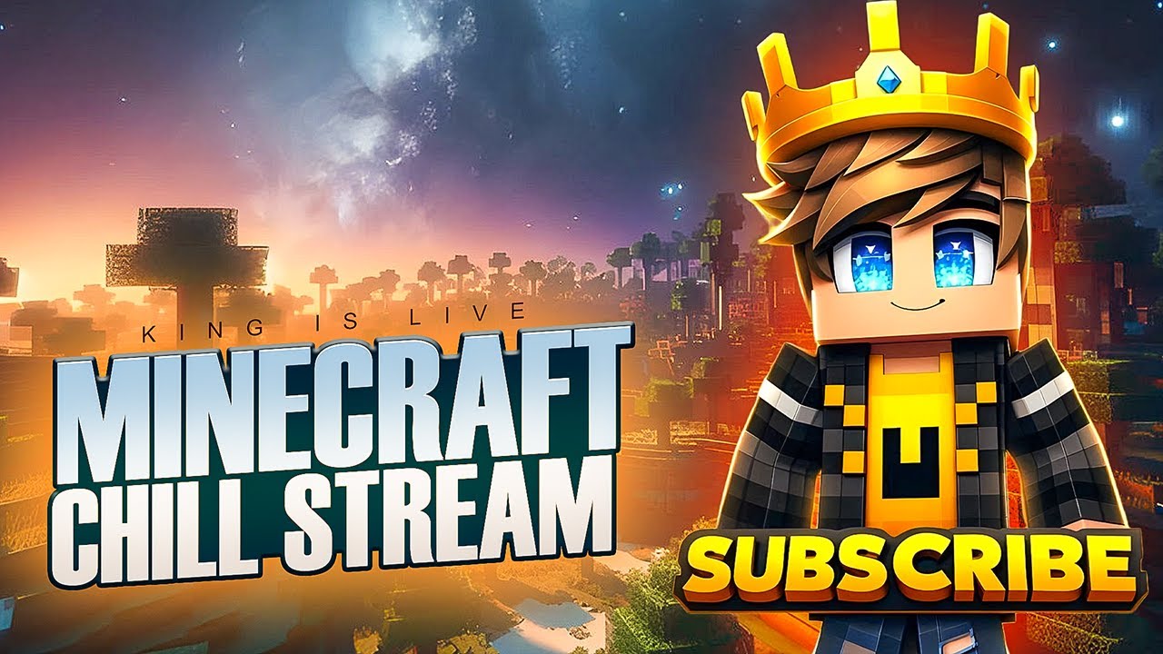 MINECRAFT CHILL STREAM | KING IS LIVE | MINECRAFT SERVER #playwithking ...