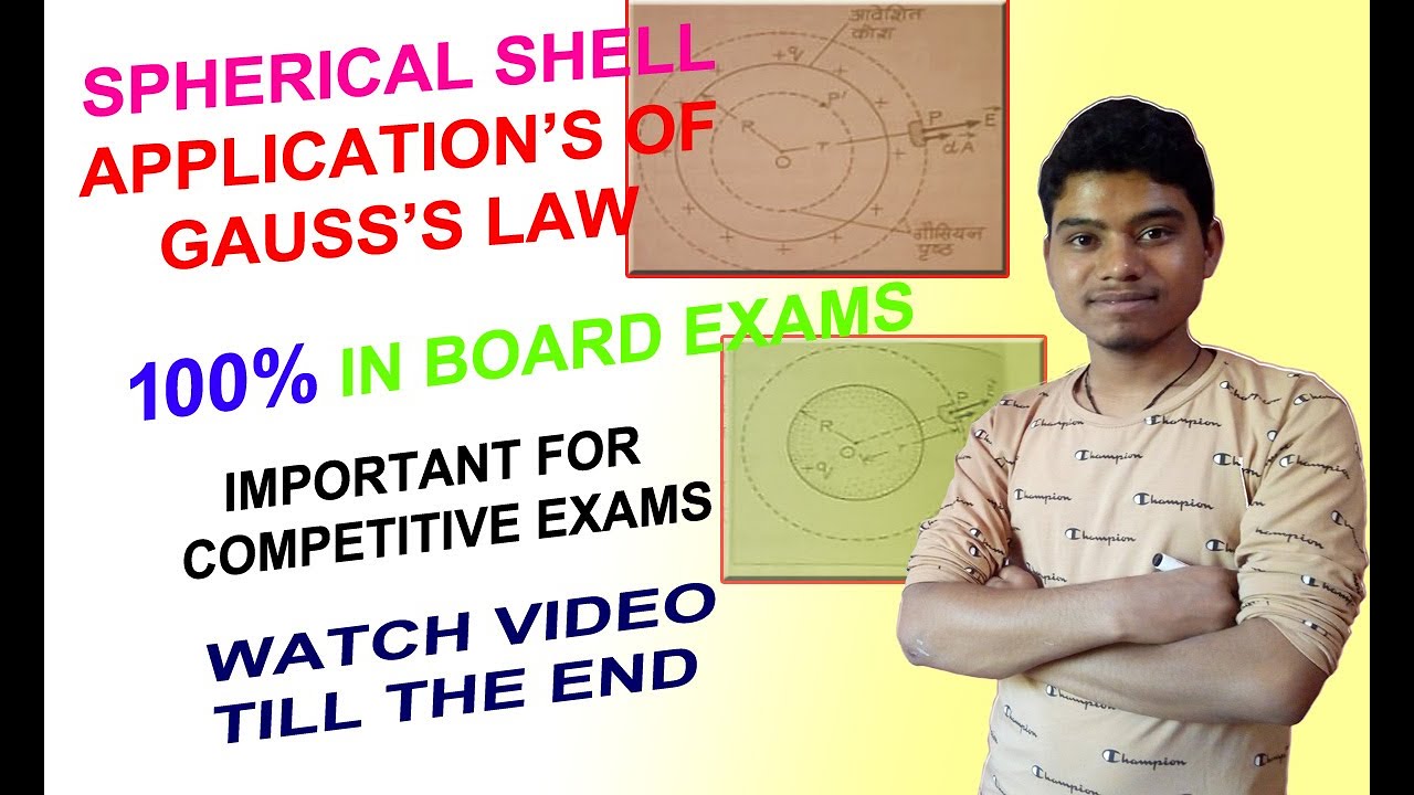 SPHERICAL SHELL APPLICATION'S OF GAUSS'S LAW CLASS 12TH PART III IN ...