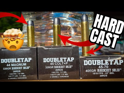 44 Mag vs 45 Colt vs 45-70: Double Tap Hard Cast - YouTube
