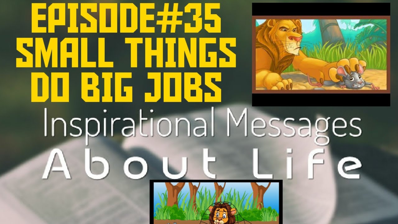 SMALL THINGS DO BIG JOBS - YouTube